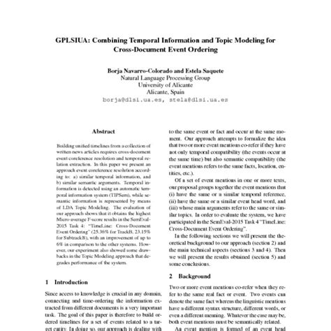 Gplsiua Combining Temporal Information And Topic Modeling For Cross