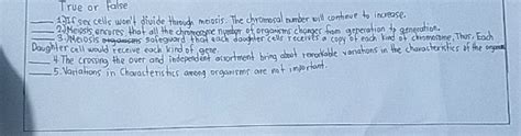True Or False 1 If Sex Cells Wont Divide StudyX