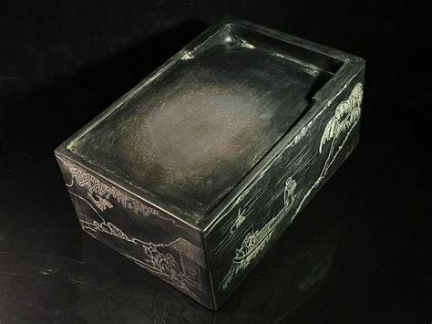 Chinese Duan Inkstone With Carved Figure Story