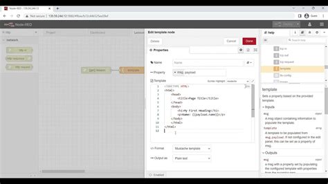 nodered web server youtube