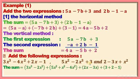Lesson 3 Adding And Subtracting Algebraic Expression Youtube