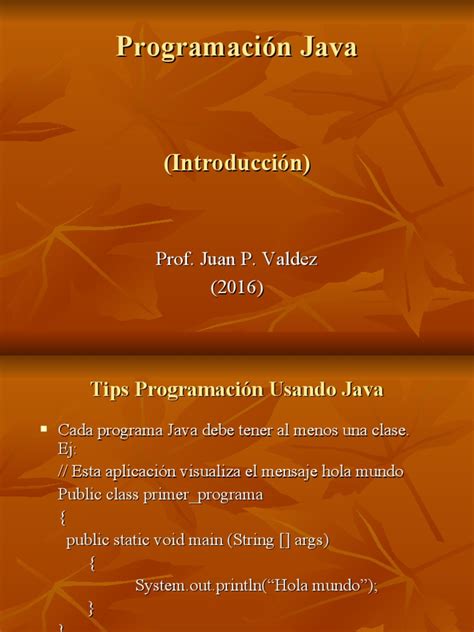 presentacion java i pps pdf java lenguaje de programación tipo