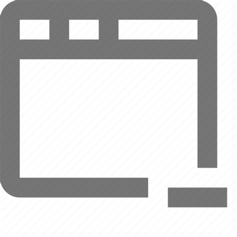 Window Minimize Minus Browser Page Tab Web Icon Download On Iconfinder