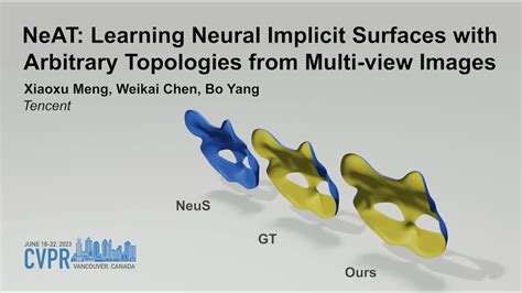 Cvpr 2023 Neat Learning Neural Implicit Surfaces With Arbitrary