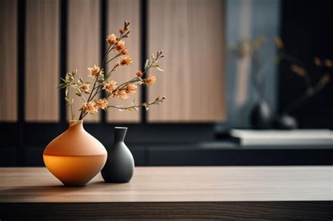 Premium Ai Image Simple Minimal Elegant Scene With Vase And Flowers