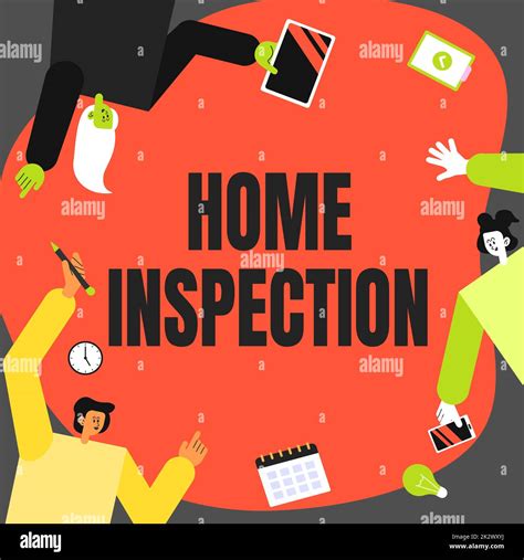 Conceptual Caption Home Inspection Word Written On Examination Of The
