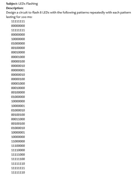 Solved Subject LEDs Flashing Description Design A Circuit Chegg