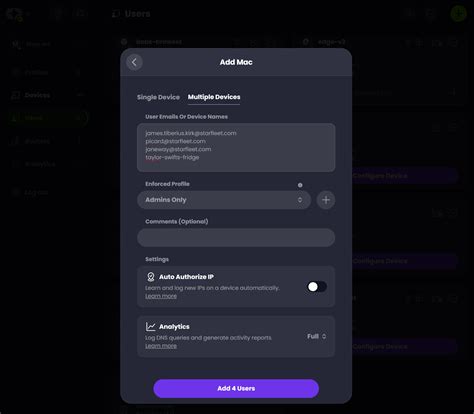 Org Add Multiple Devices