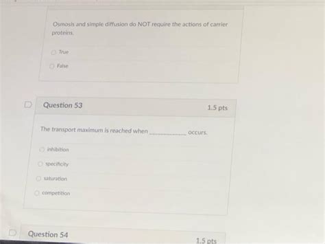 Solved Osmotic Pressure Is A Measure Of The Force Needed To