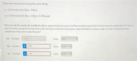 Solved These Two Waves Travel Along The Same String Chegg Com