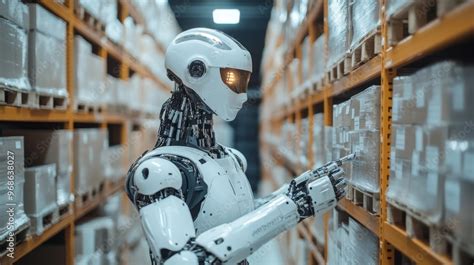 ai controlled automated warehouses using robotic arms for storage and