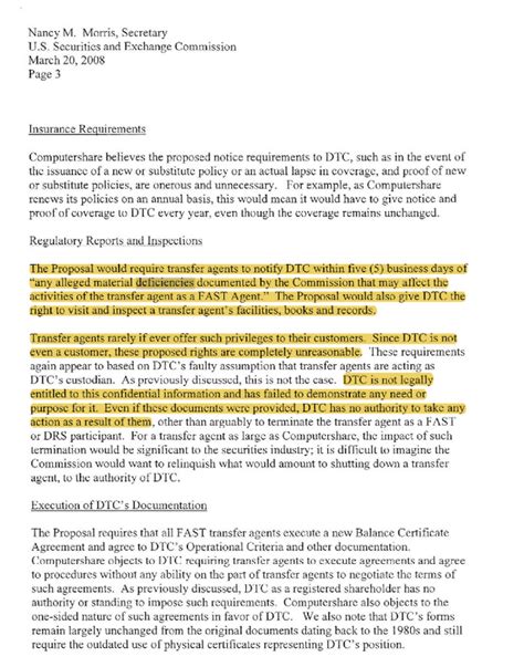 Dtc Tried To Gain Access And Authority Over Transferagents And Their