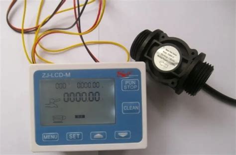 L Min DN Large Hall Effect Flow Sensor Digital Display Water Meter Electronic Flowmeter