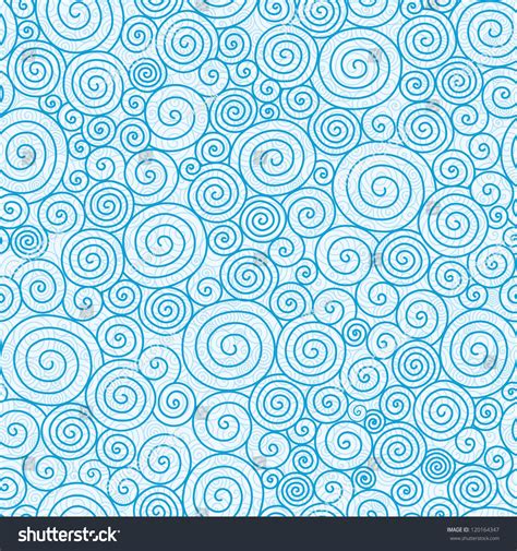 Vector Abstract Swirls Seamless Pattern Background Stock Vector Royalty Free