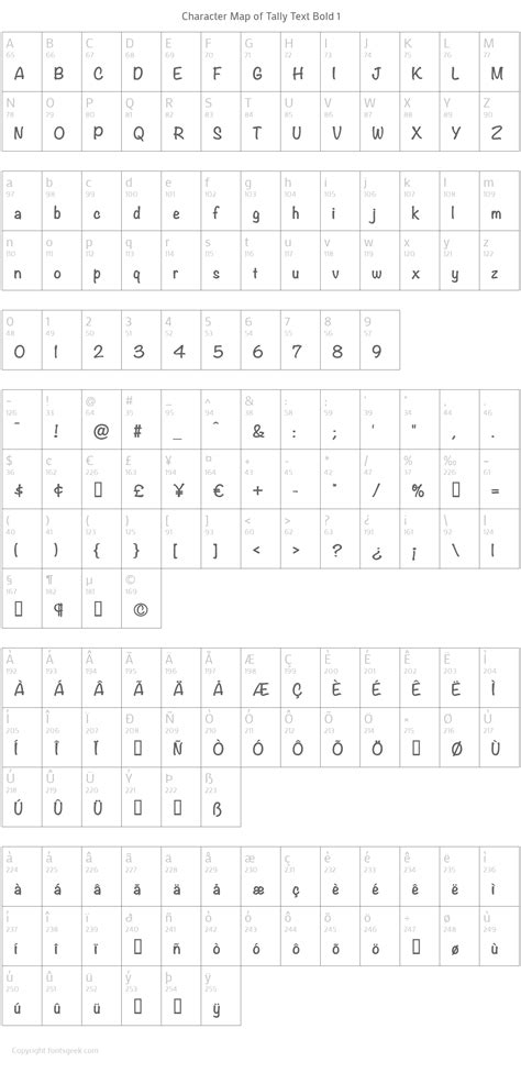Tally Text Bold 1 Download For Free View Sample Text Rating And More On Fontsgeekcom
