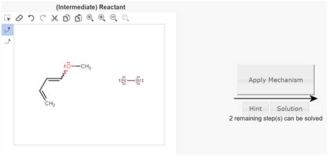 Solved (Intermediate) Reactant C CH3 Apply Mechanism CH2 | Chegg.com