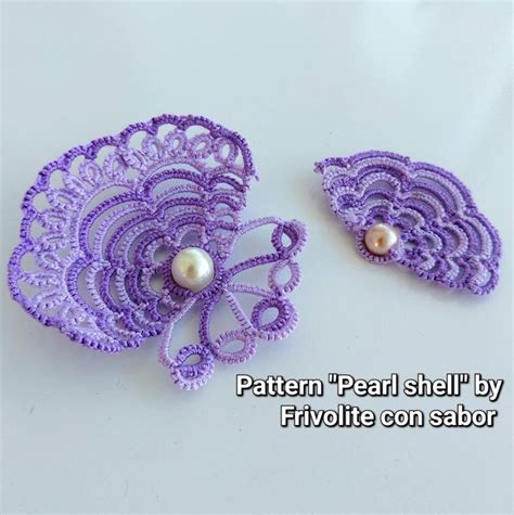 Tatting Pattern Pdf Pearl Shell By Frivolite Con Sabor For Shuttles Etsy In 2024