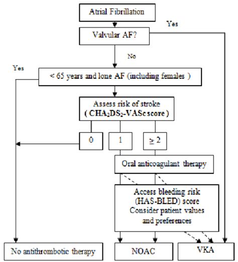 Antithrombotic Therapy Recommendation By Last Updated 2012 Esc Download Scientific Diagram