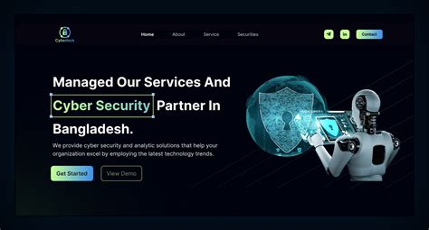 Cyber Security Website Landing Page UI UX On Behance