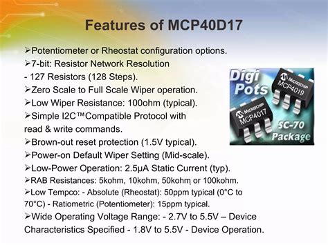 7 Bit Single I2c Digital Potentiometer Ppt