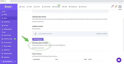 Linkedin Add On Billing