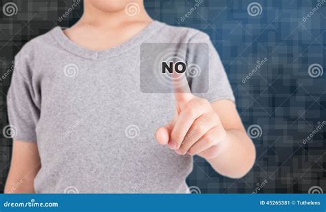 Man Presses On The Button Stock Image Image Of Click 45265381
