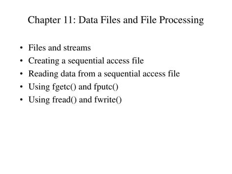 ppt chapter 11 data files and file processing powerpoint