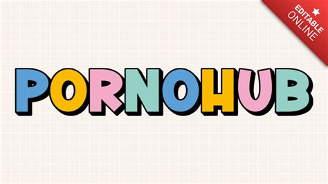 Pornohub Colored Block Font Text Effect Generator