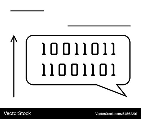 Binary Code Speech Bubble With Minimalistic Design