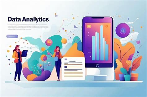 Premium Photo Data Analysis Concept With Characters Can Use For Web