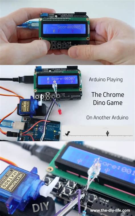 An Arduino Playing The Chrome Dino Game On Another Arduino The Diy Life