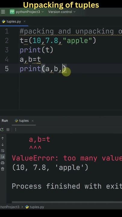 Python Full Course Unpacking Of Tuples Youtube