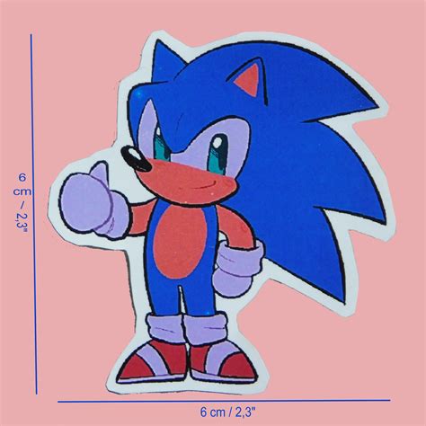 Chibi Sonic The Hedgehog Vinyl Sticker Etsy