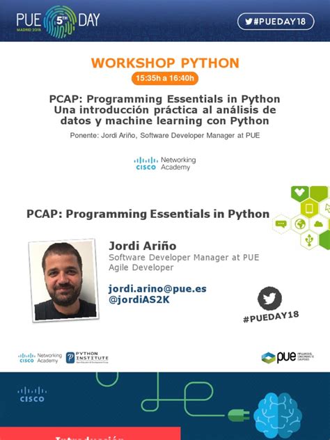 Pueday2018 Workshop Python Pdf Aprendizaje Automático Python