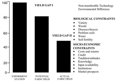 Yield Gaps And Constraint Research Model Source De Datta Et Al 1978