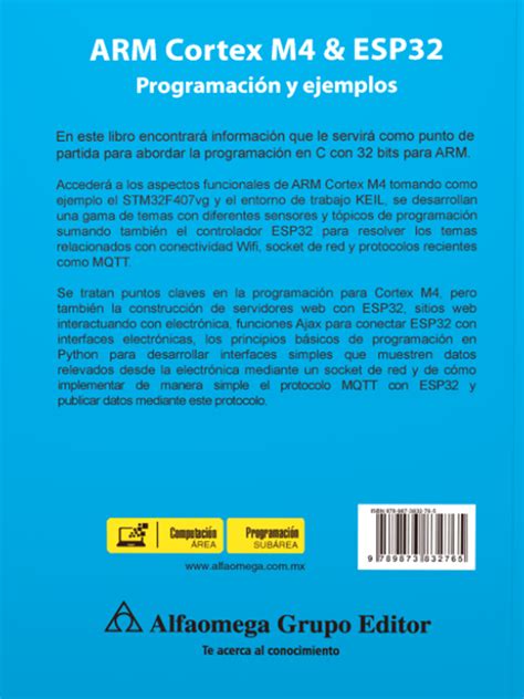 Arm Cortex M4 And Esp32 Programación Y Ejemplos Alfaomega México