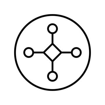 Connection Line Icon Vector Connection Icon Circle Global PNG And