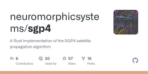 Github Neuromorphicsystemssgp4 A Rust Implementation Of The Sgp4 Satellite Propagation Algorithm