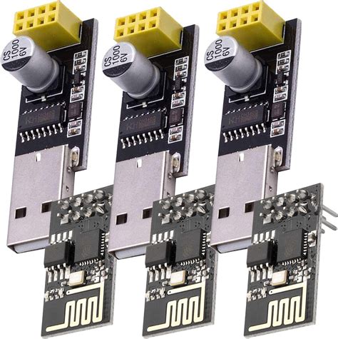 azdelivery 3 x esp8266 esp 01 met usb adapter wlan wifi module