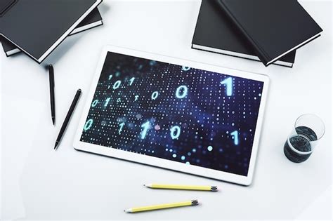 Premium Photo Top View Of Modern Digital Tablet Monitor With Creative