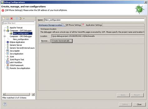 Debugging VoiceXML Applications Using Composer