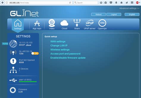 Using A Gl Ar150 Router Running Openwrt As Advertised Service Web