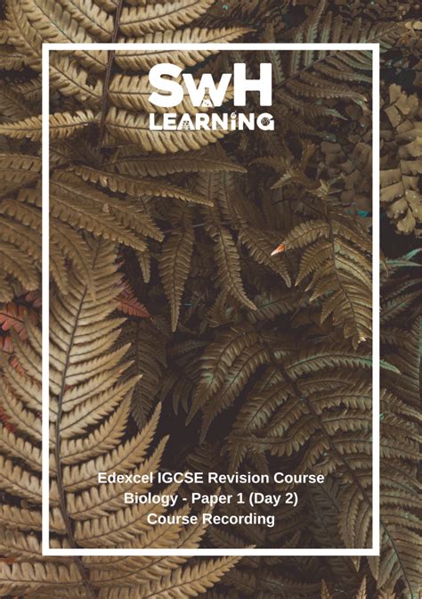 edexcel igcse 2025 revision course recording biology paper 1 day 2