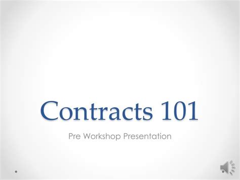 Ppt Contracts 101 Powerpoint Presentation Free Download Id6843223