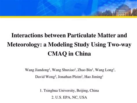 Ppt Interaction Between Particulate Matter And Meteorology Powerpoint Presentation Id2609358