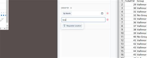 bug filtering or grouping by location field does not show in reporting