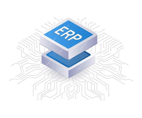 Premium Vector Erp Business Network Technology Flat Isometric 3d Illustration