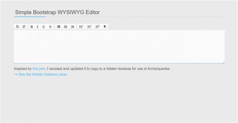 Bootstrap Wysiwyg Rich Text Editor OnAirCode