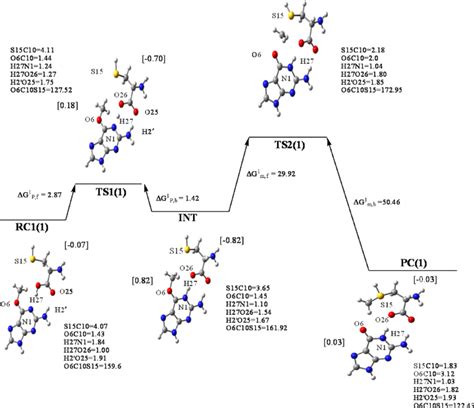 Repair Of O6mg To Guanine By Cys145 The Structures Of Reactant Rc1 Download Scientific