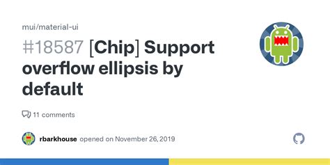 [chip] support overflow ellipsis by default · issue 18587 · mui